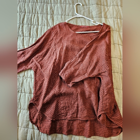cut loose | Tops | Cut Loose Linen Terracotta Blouse | Poshmark